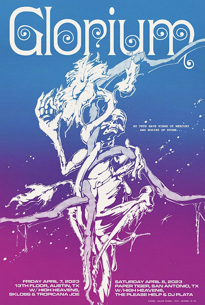 Glorium show poster – The Cosmic Clash